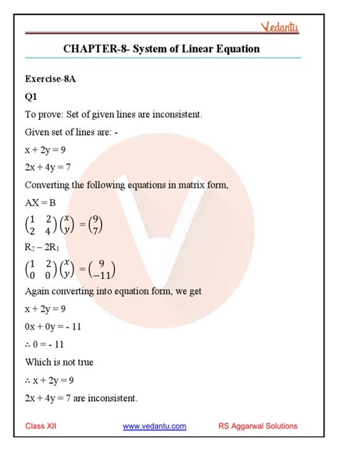 Rs Aggarwal Class 12 Solutions Chapter 8 Pdf Equations Mathematical Physics