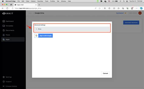 Setting Up The Google Drive App