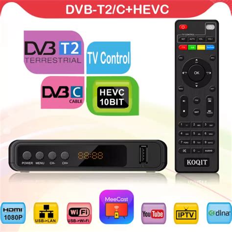 DECODIFICATORE HEVC Bit Ricevitore DVB T Sintonizzatore DVBC H
