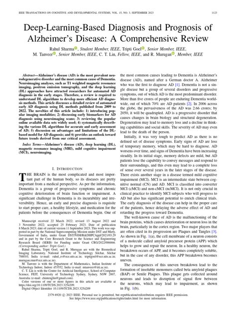 Deep Learning Baseddiagnosisandprognosisofalzheimersdiseasea