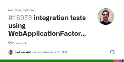 Integration Tests Using Webapplicationfactory Fail When Running In A