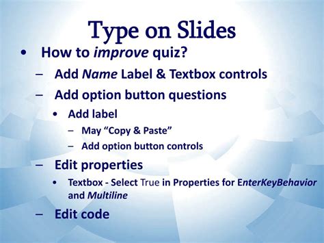Ppt Welcome To Transforming Powerpoint Creating An Interactive Environment Using Vba