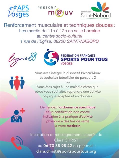 Saint Nabord Prescrimouv La Reprise Du Sport En Douceur