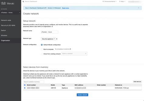 VPackets NetCisco Meraki VMX Deployment In Azure VPackets Net