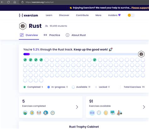Concepts For The Rust Track Are Not Displayed Rust Exercism