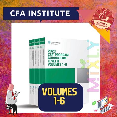 2023 Cfa Program Curriculum Level 2 Volumes 1 6 Level Ii Paket Lengkap Belajar Mart