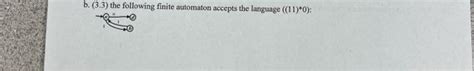 Solved B 33 The Following Finite Automaton Accepts The