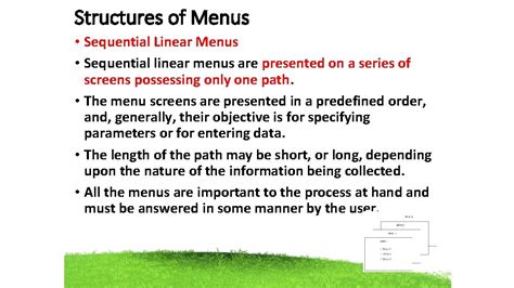 Structures Of Menus Structures Of Menus Menus Vary