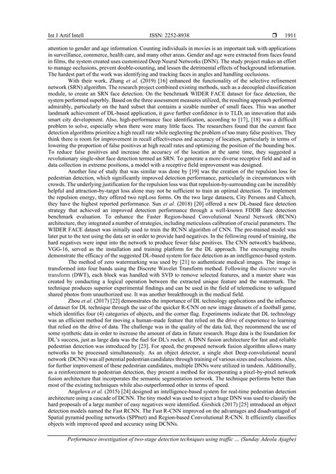 Performance Investigation Of Two Stage Detection Techniques Using Traffic Light Detection