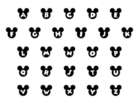 Downloadable Free Printable Disney Letter Stencils Printable Stencils