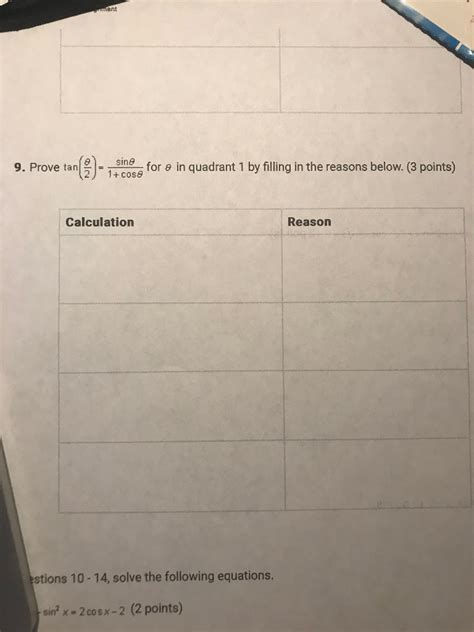Solved Prove Tan Theta Sin Theta Cos Theta For Theta In Chegg Com