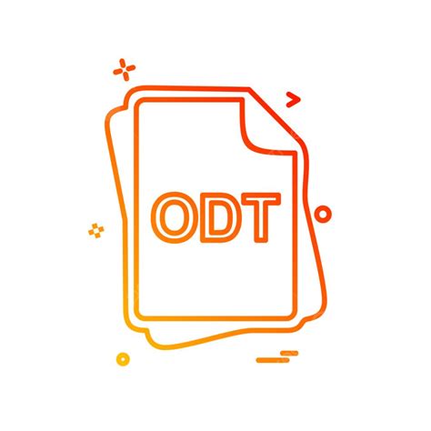 Odt File Type Icon Design Vector Presentation Data Application PNG And Vector With