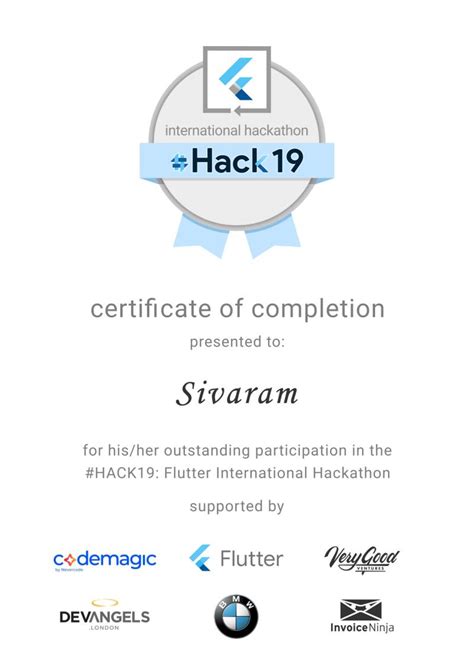 Sivaram S On Linkedin Flutter Hackathon