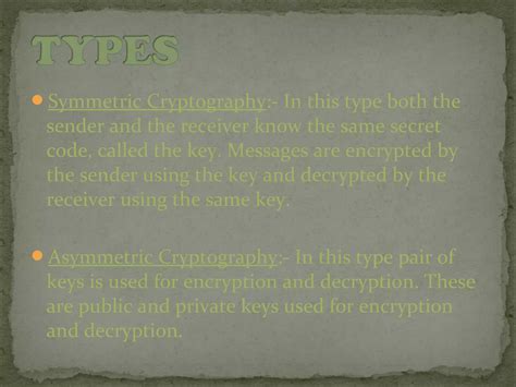 cryptography ppt ppt information and network security computing