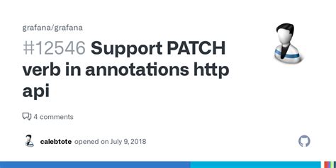 Support Patch Verb In Annotations Api · Issue 12546 · Grafanagrafana · Github