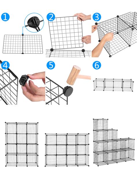 Wire Cube Storage Multi Use Modular Storage Shelving Rack Diy Wire