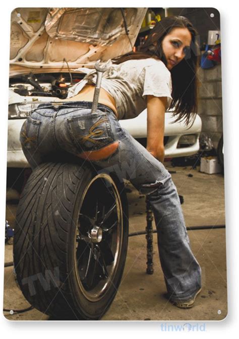 Pin Up Garage Sign B Tinworld Model Pin Up Signs Tinsign Com