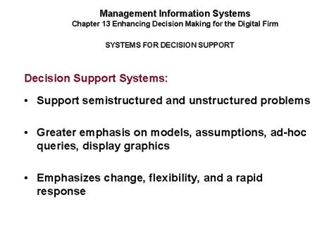Information Systems Enhancing Decision Making For The Digital