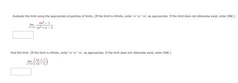Solved Limx→∞3x2 X−38x2−3 Find The Limit If The Limit Is