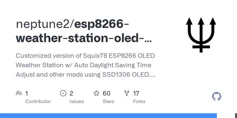 GitHub Neptune2 Esp8266 Weather Station Oled DST Customized Version