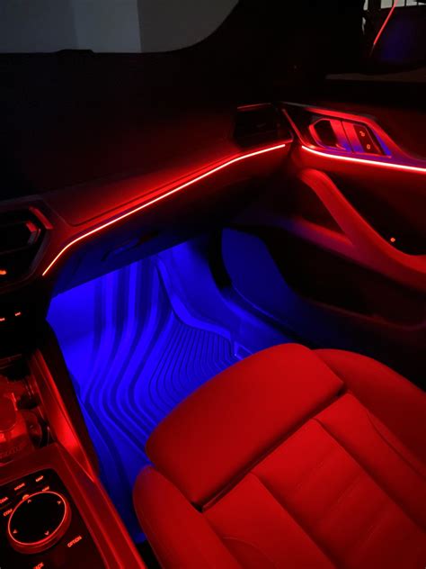 Red Ambient Light Plus Red Seats And Blue Footwell Combo👌 Rbmw
