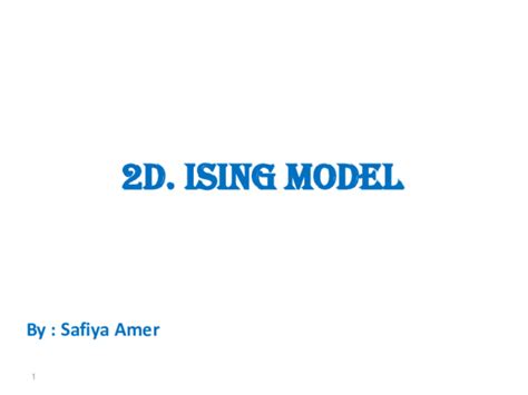 Ppt Ising Model