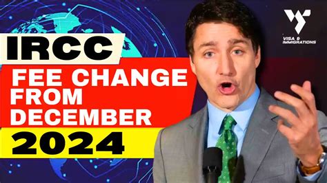 Important Updates On Ircc Application Fees Effective December 1st