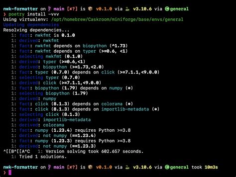 Poetry Install Gets Stuck Indefinitely For Min And Even Vvv Does Not Contain Useful