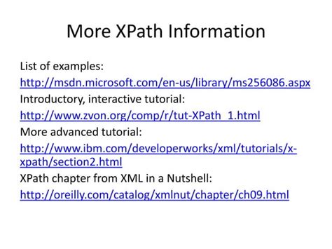 Xpath Introduction Pptx Web Design And Html Internet