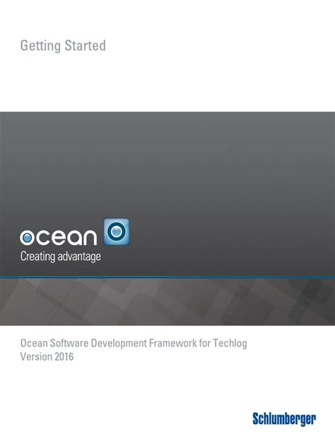 Getting Started Ocean Software Development Framework For Techlog Pdf Plug In Computing