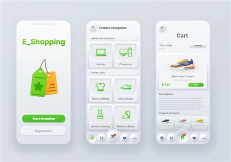 Shopping Ui App Interface Design Royalty Free Vector Image
