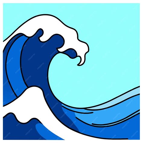 Premium Vector Wave Cute Background Art Hi