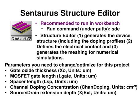 Ppt Synopsys Sentaurus Tutorial For Ee 130230m Project Powerpoint