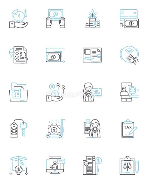 Budgeting And Forecasting Linear Icons Set Planning Analysis Optimization Projection