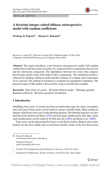 a bivariate integer valued bilinear autoregressive model with random