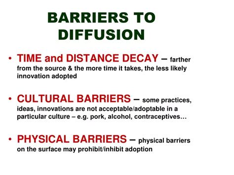 PPT BARRIERS TO DIFFUSION PowerPoint Presentation Free Download ID