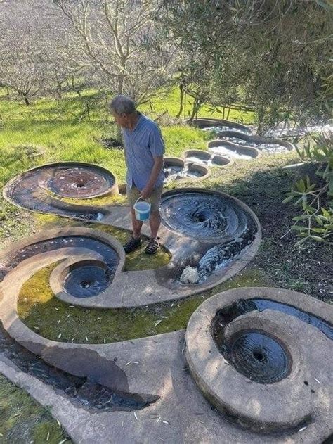 Flowform Used In Biodynamics Earthship Home Water Features