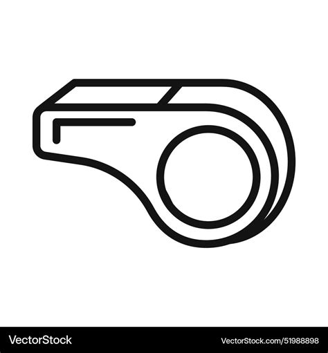 Whistle Icon Set Referee For Sports Royalty Free Vector