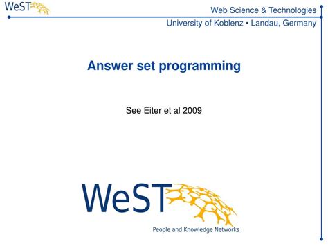 Ppt Answer Set Programming Powerpoint Presentation Free Download Id5683083