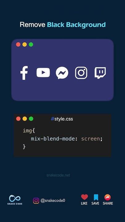 remove black background html css js csstips cssanimation webdev