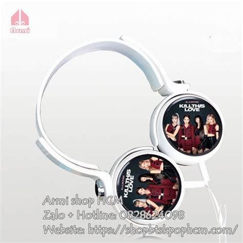Tai nghe Blackpink trắng Shop bán đồ BTS Blackpink Kpop TPHCM Armi