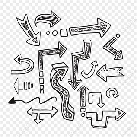 Arrow Combination Lineart Pointer Lineconversation Boxcartoon Arrow