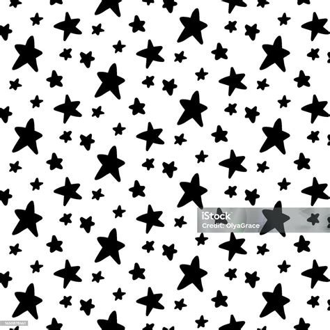 벡터 손으로 그린 별은 흰색 배경에 낙서 스타일의 매끄러운 패턴입니다 카드 포스터 스티커 및 전문적인 디자인을 위한 흰색 배경 그림에 격리된 별입니다 밤하늘 별 가을에 대한