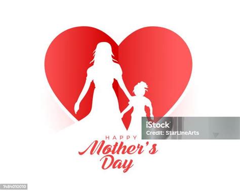 Paper Cut Style Mothers Day Greeting Card For Mom And Daughter Love