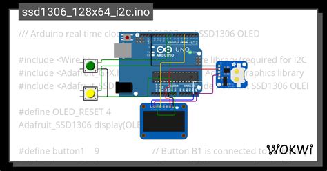 Ssd1306128x64spi Clock Copy Wokwi Esp32 Stm32 Arduino Simulator