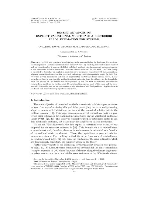 Pdf Recent Advances On Explicit Variational Multiscale A Posteriori
