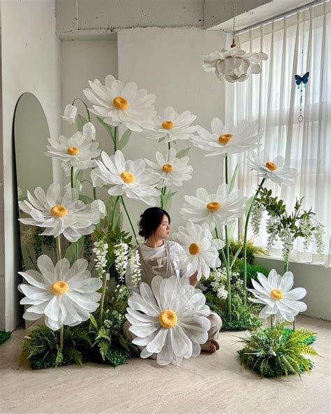 어나더마인🌿 자이언트플라워 페이퍼플라워 실크플라워 On Instagram 실크플라워 양귀비 포토존 클래스🌸 매주 오프라인 수강생님도 저의 작업실을 찾아주고
