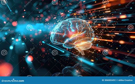 Illuminated Human Brain With Colorful Neural Connections Stock Illustration Illustration Of
