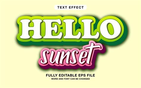 Premium Vector 3d Style Editable Text Effect Template