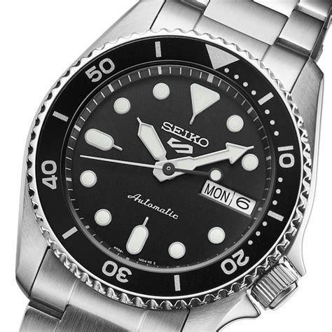 Seiko 5 Sport 5 Sports Skx Midi Black 38mm Mens Watch Black Srpk29k1